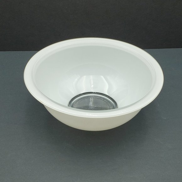 Pyrex | Dining | Pyrex White 323 Clear Glass Bottom Mixing Nesting ...